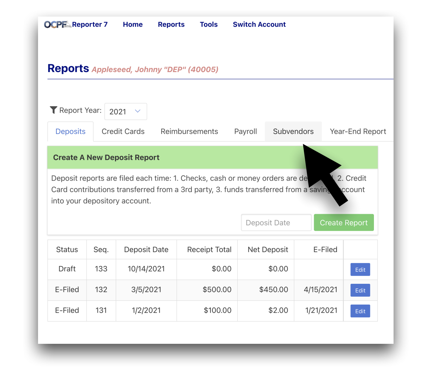 OCPF - Search